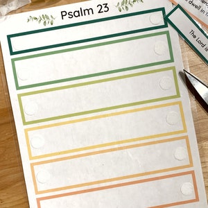 Psalm 23 Memory Card, Bible Memorization, Psalm 23 Verse Cards, Morning ...