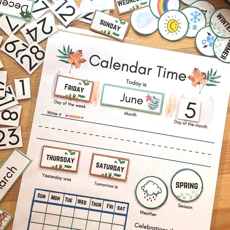 Circle Time Calendar, Preschool Calendar, Circle Time Calendar, Morning ...