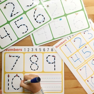 Number Tracing Printable, Preschool Worksheet, Kindergarten Math, Math ...