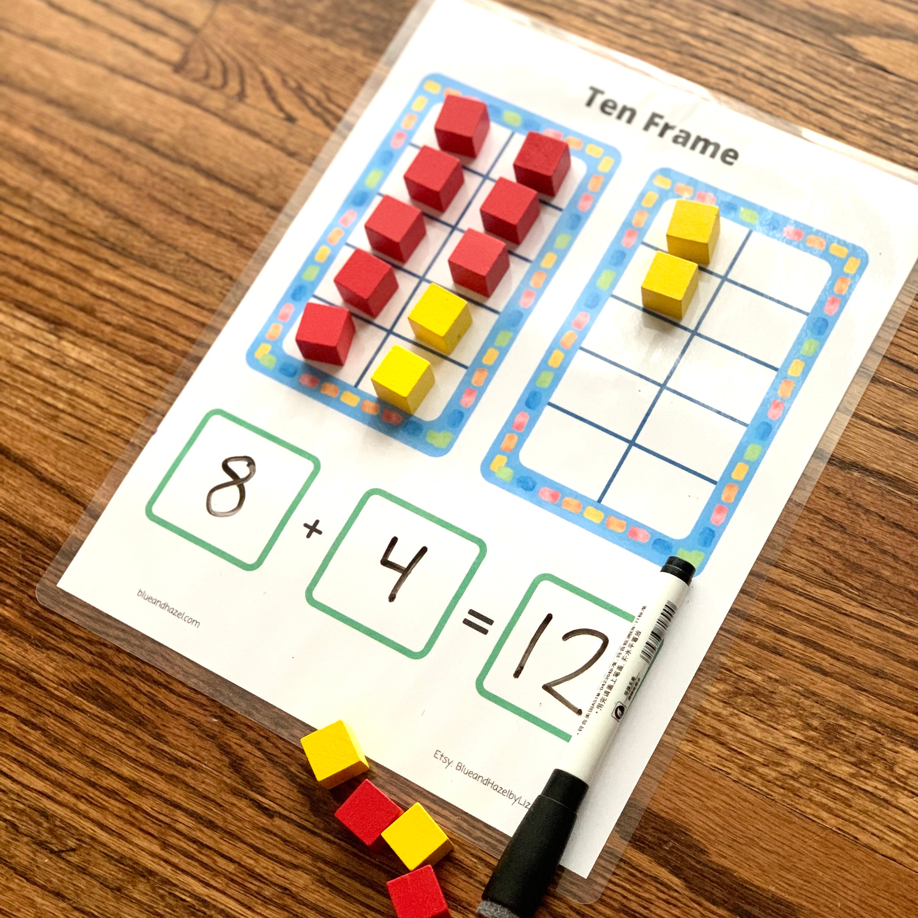 Diez marcos matemáticos imprimibles juego de dados - Etsy España