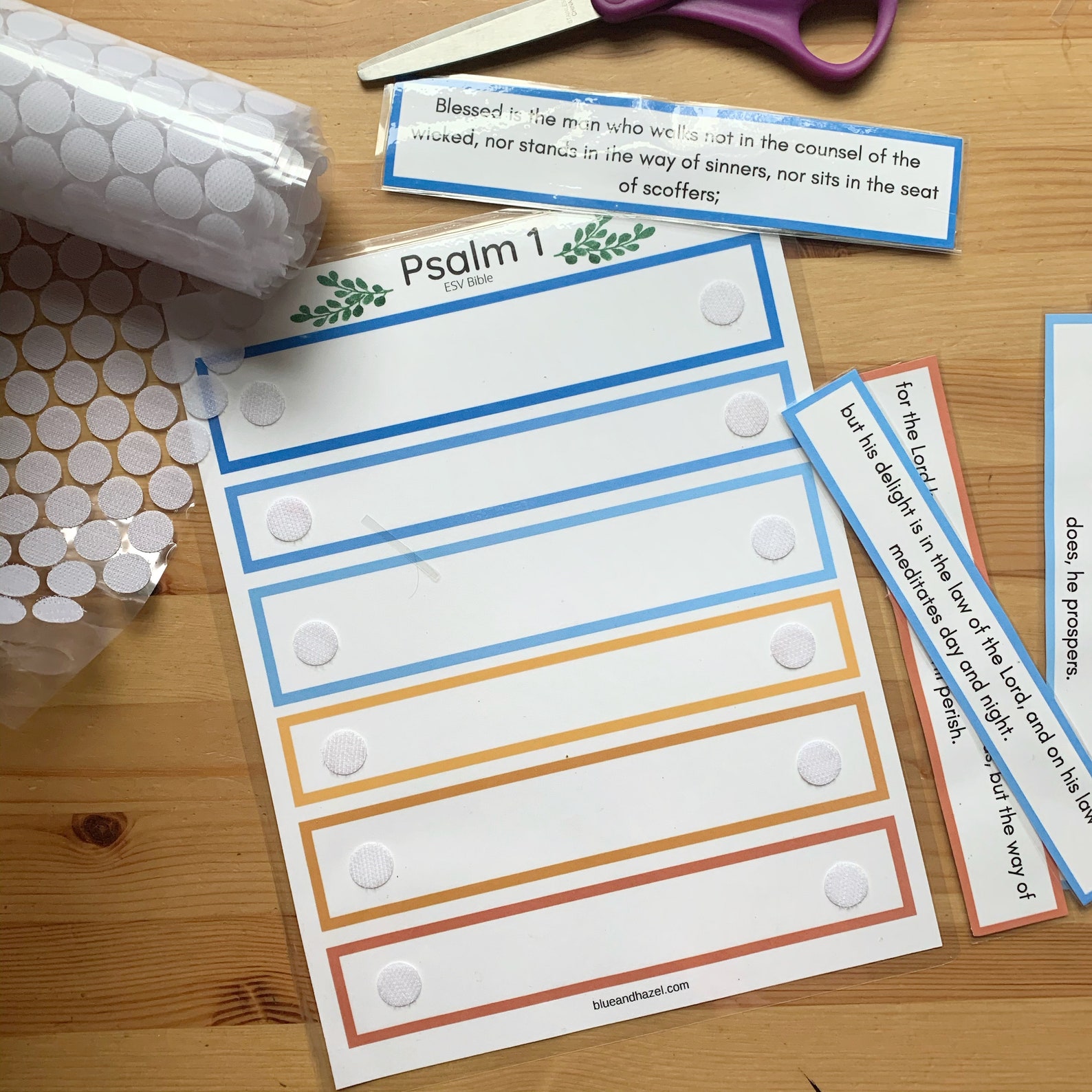 Psalm 1 Scripture Memorization Printable, Psalm 1 Bible Memory, Psalm 1 ...