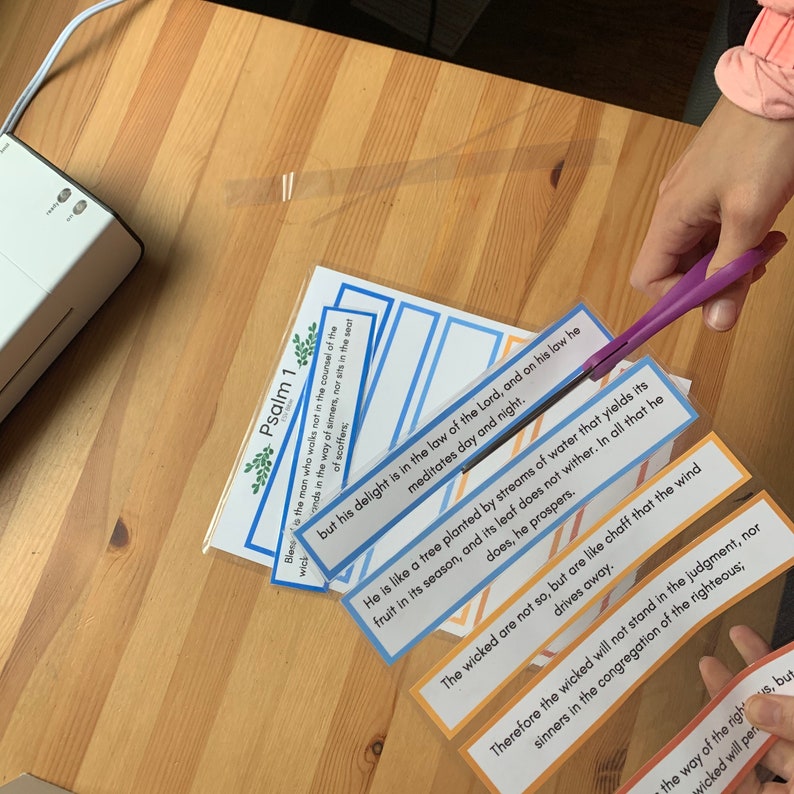 Psalm 1 Scripture Memorization Printable Psalm 1 Bible - Etsy