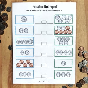 Coin Counting Activities, 1st Grade Math, US Coin Activity Pack ...