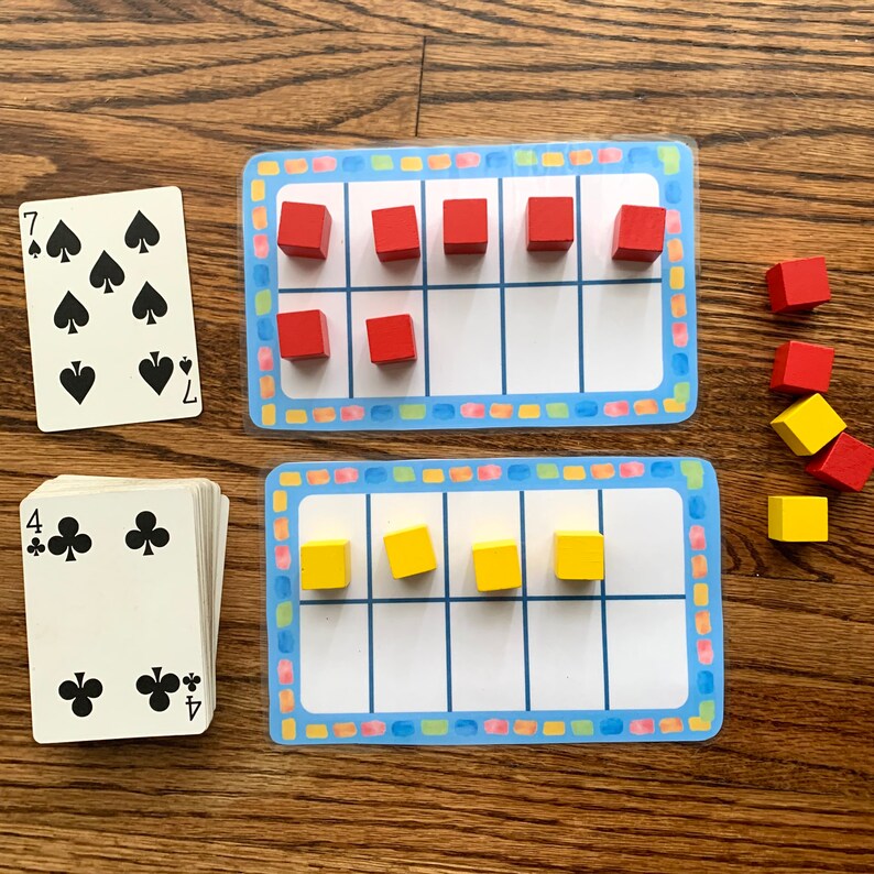 Ten Frame Math Printable, Math Dice Game, Math Card Game, Homeschool ...