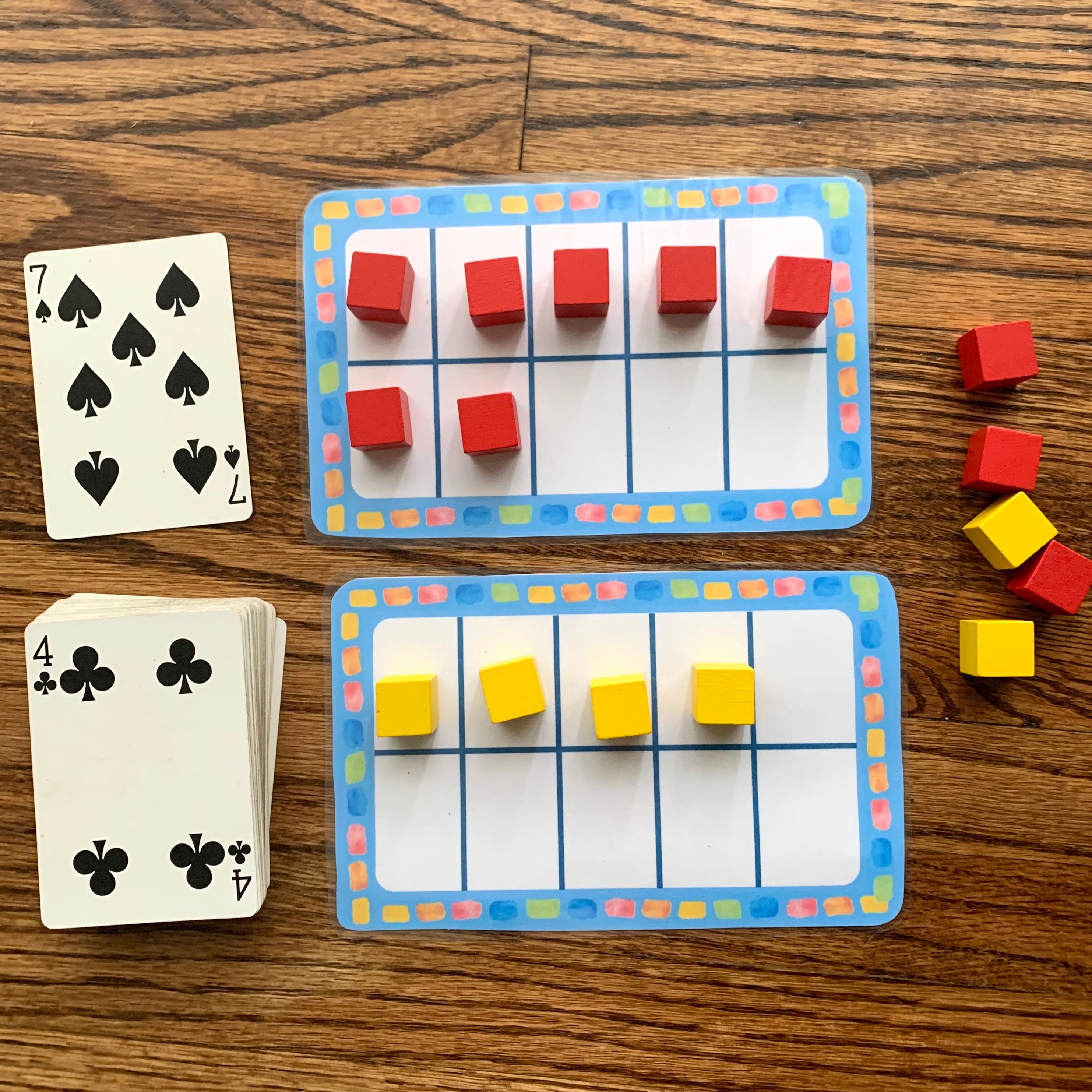 Ten Frame Math Printable Math Dice Game Math Card Game - Etsy