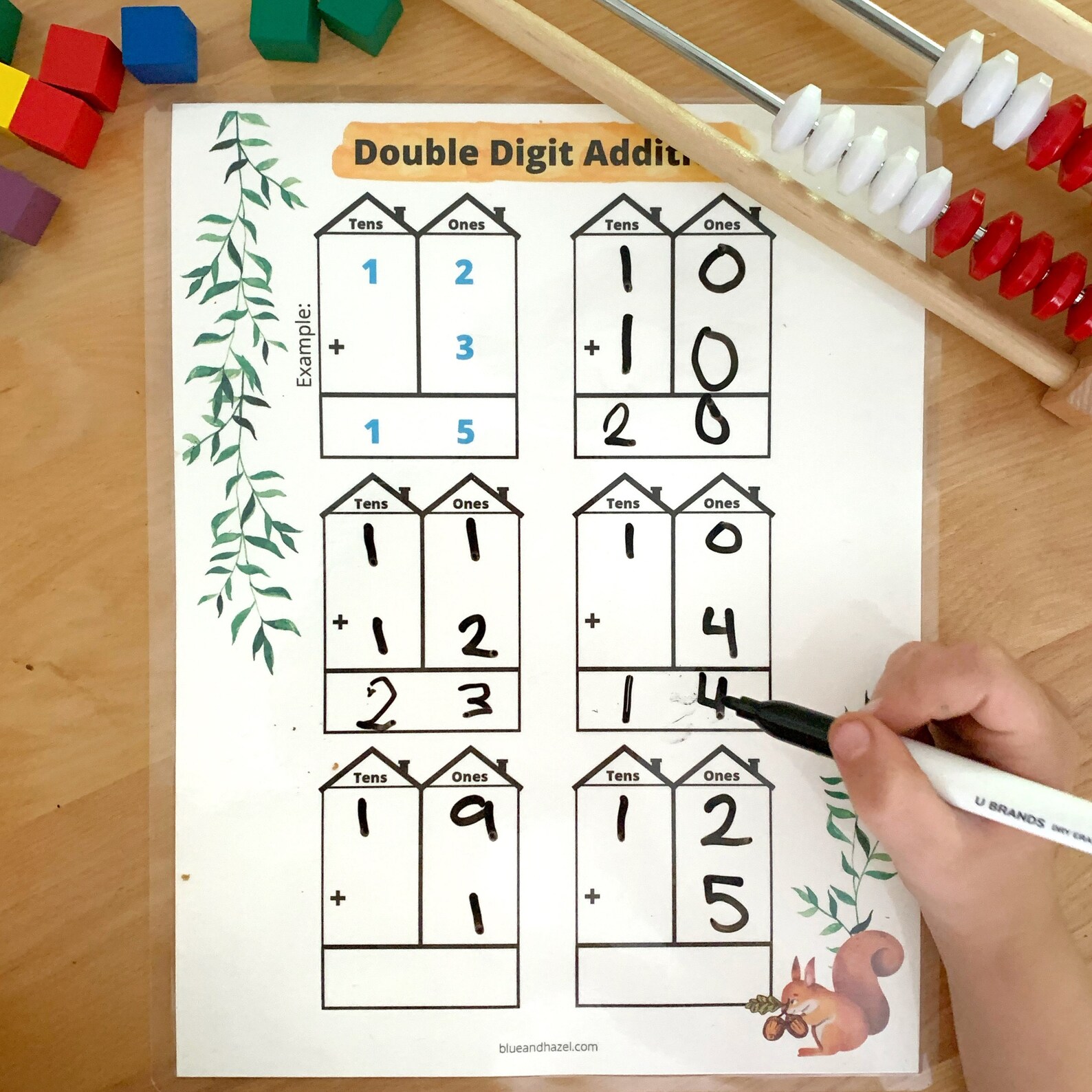 Place Value Worksheet, Double Digit Addition and Subtraction, 1st Grade ...
