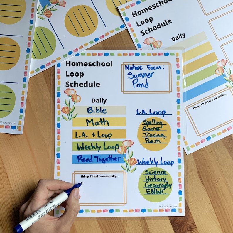 Homeschool Schedule Printable, Homeschool Daily Schedule, Homeschool ...