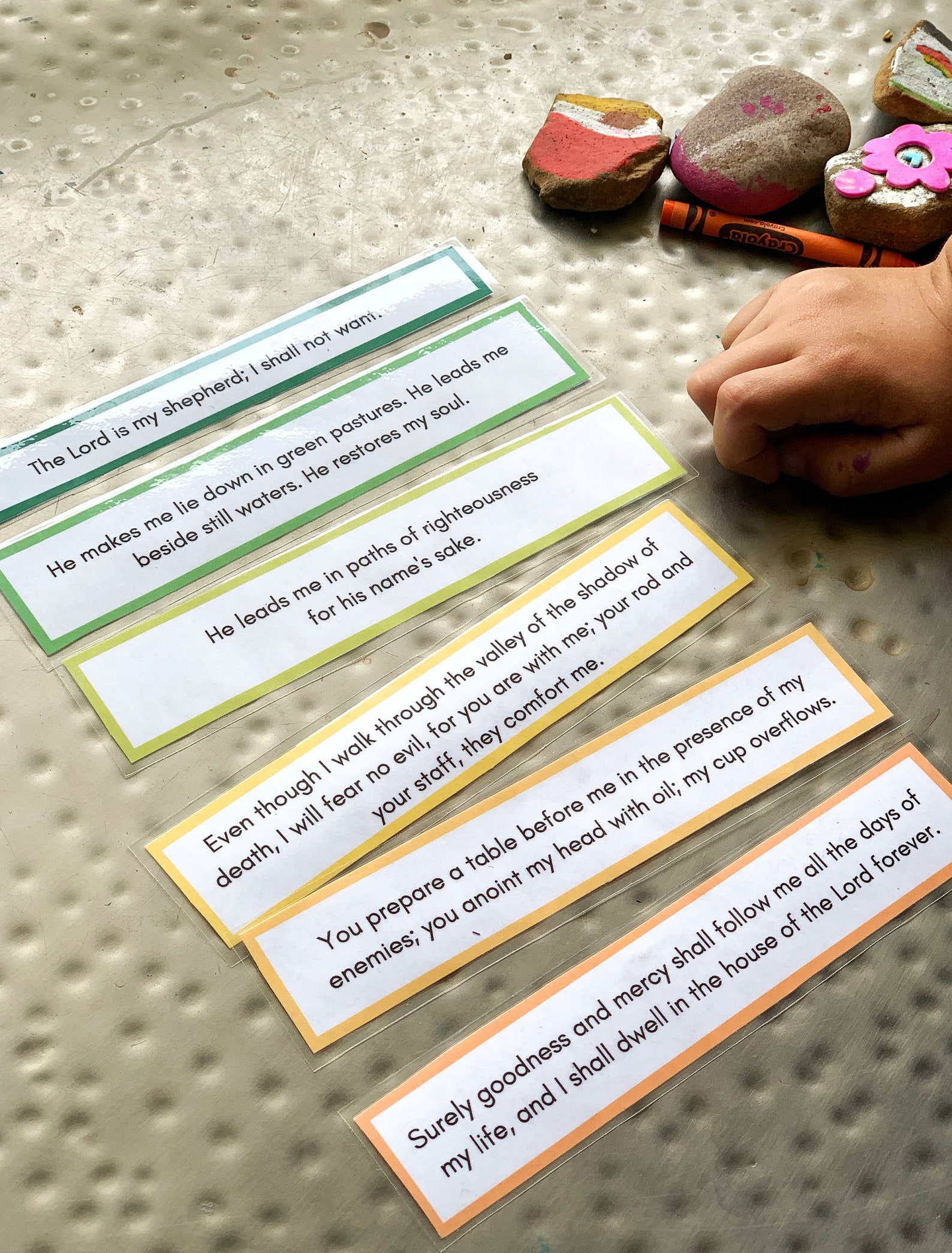 Psalm 23 Memory Card, Bible Memorization, Psalm 23 Verse Cards, Morning ...