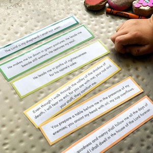 Psalm 23 Memory Card, Bible Memorization, Psalm 23 Verse Cards, Morning ...
