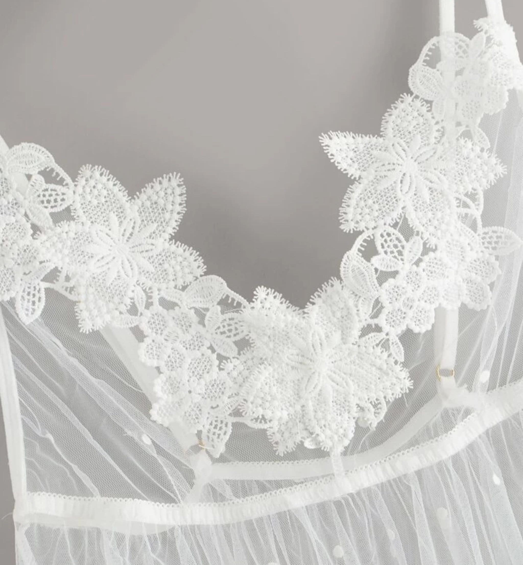 White Lace Dress Lingerie Bridal lingerie Wedding Lingerie | Etsy