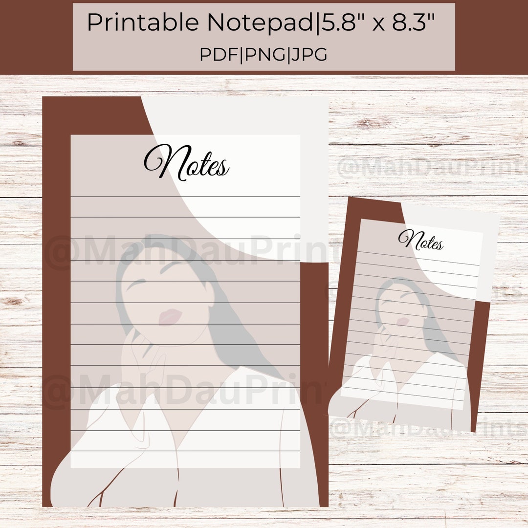Notes Daily Printable Notepad| 5.8x8.3 |A5| Notes, I Hear You - Etsy