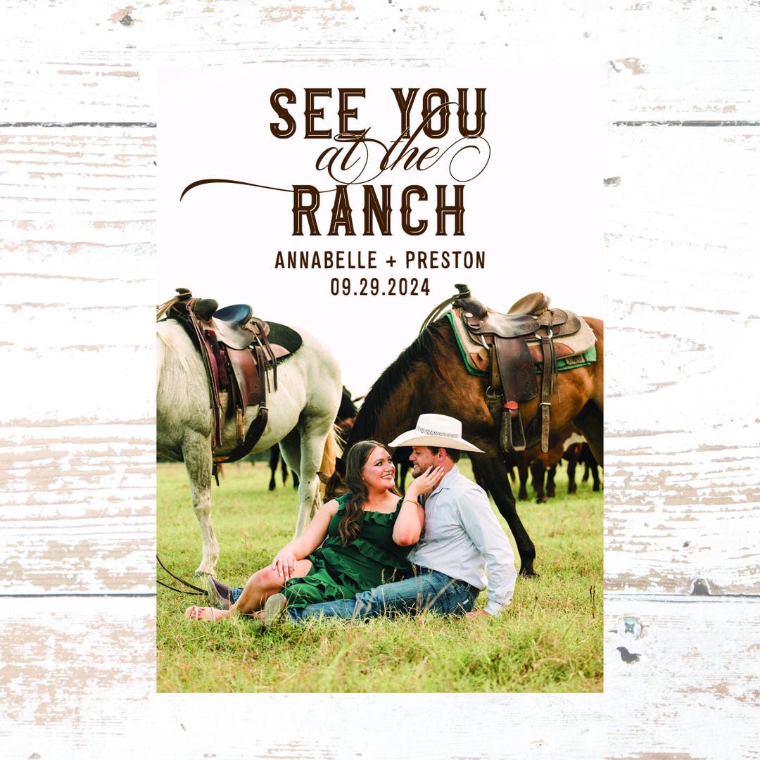 Western Save the Date - Etsy