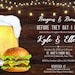 Burgers & Brews Couples Shower Invite - Etsy