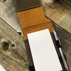 Engraved Leather Notepad With Pen - Etsy