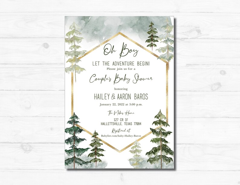Adventure Baby Shower Invitation - Etsy