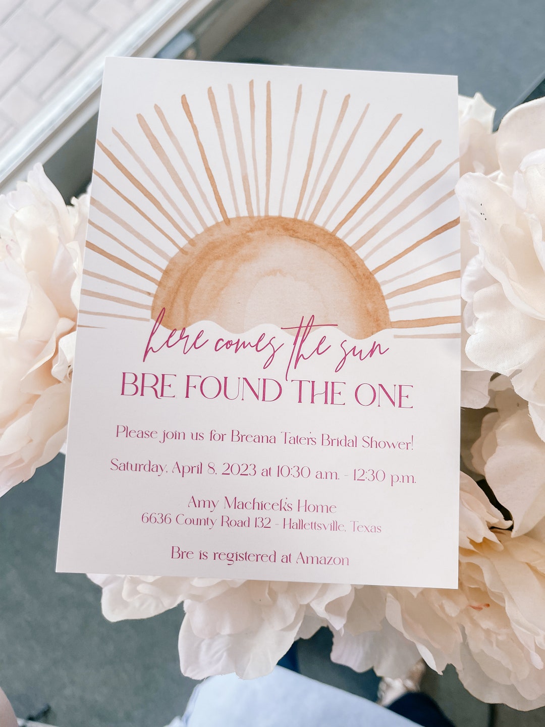 Here Comes the Sun Bridal Invitation - Etsy