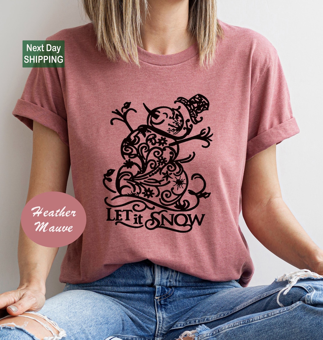 Let It Snow Shirt Christmas Snowman Shirt Christmas Shirts - Etsy