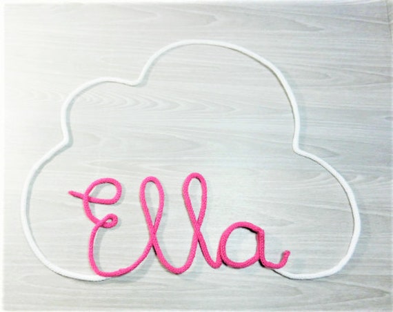 Cloud Nursery Name Sign Nursery Decor Name on a Cloud Sign - Etsy