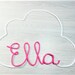 Cloud Nursery Name Sign Nursery Decor Name on a Cloud Sign Knitted Wire ...