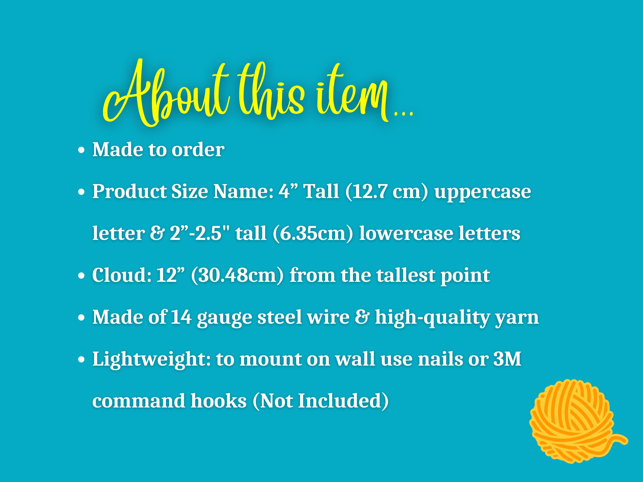 Cloud Nursery Name Sign Nursery Decor Name on a Cloud Sign Knitted Wire ...