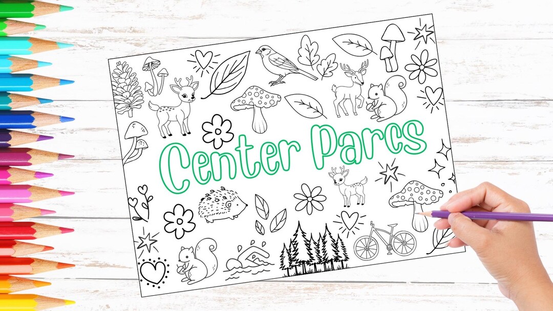 Center Parcs Colouring Sheet - Etsy