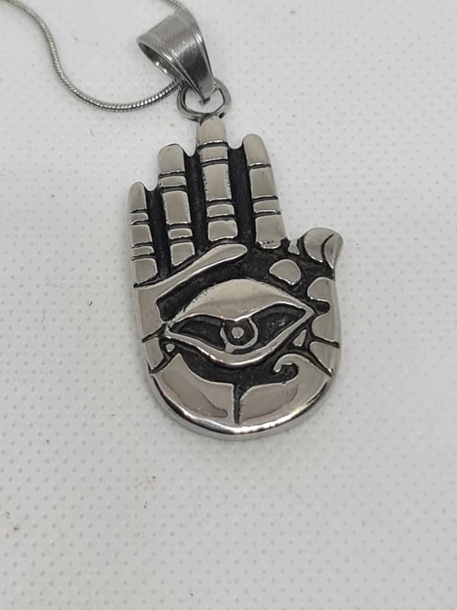 All seeing eye hand pendant | Etsy