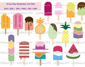 Digital Art & Collectibles Ice Lolly Ice Pop SVG Design Files For ...