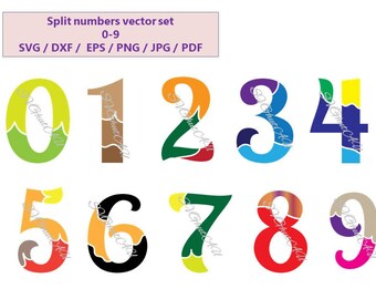 Split Numbers Svg - Etsy UK