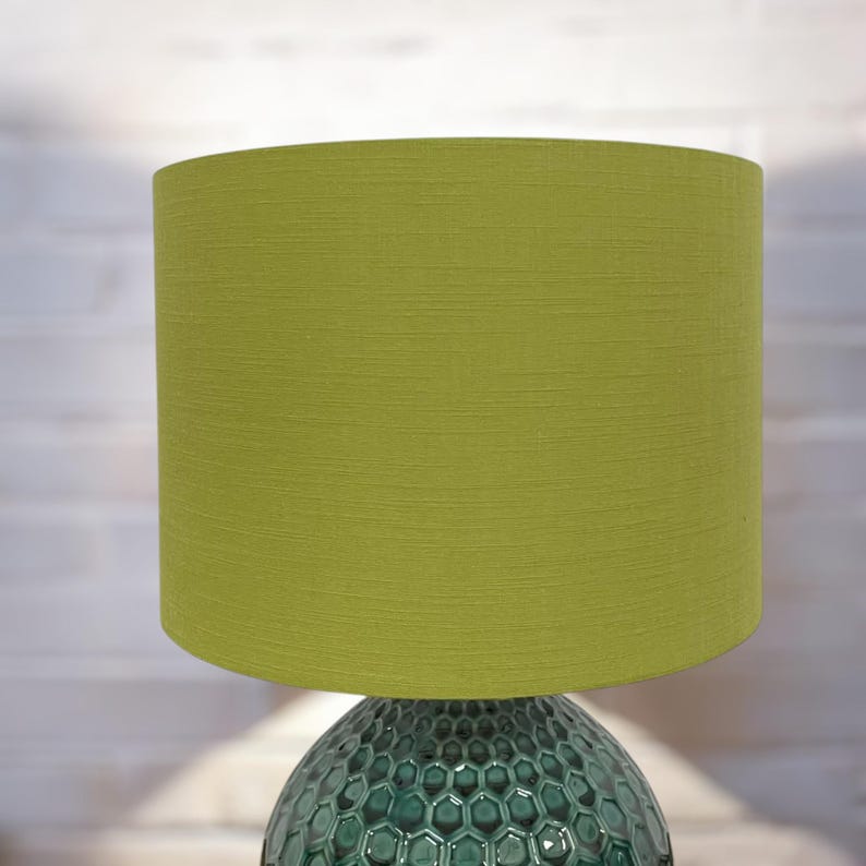 Green Textured Lampshade, Table, Floor and Ceiling Lampshade, Lamp Base ...