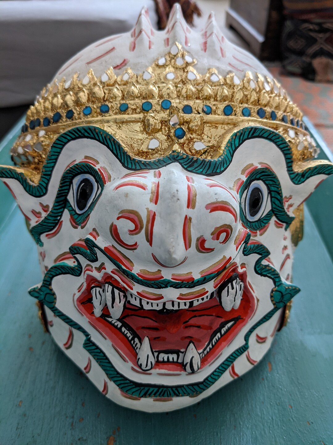 Hanuman Mask Thai Khon Hand Painting - Etsy Australia