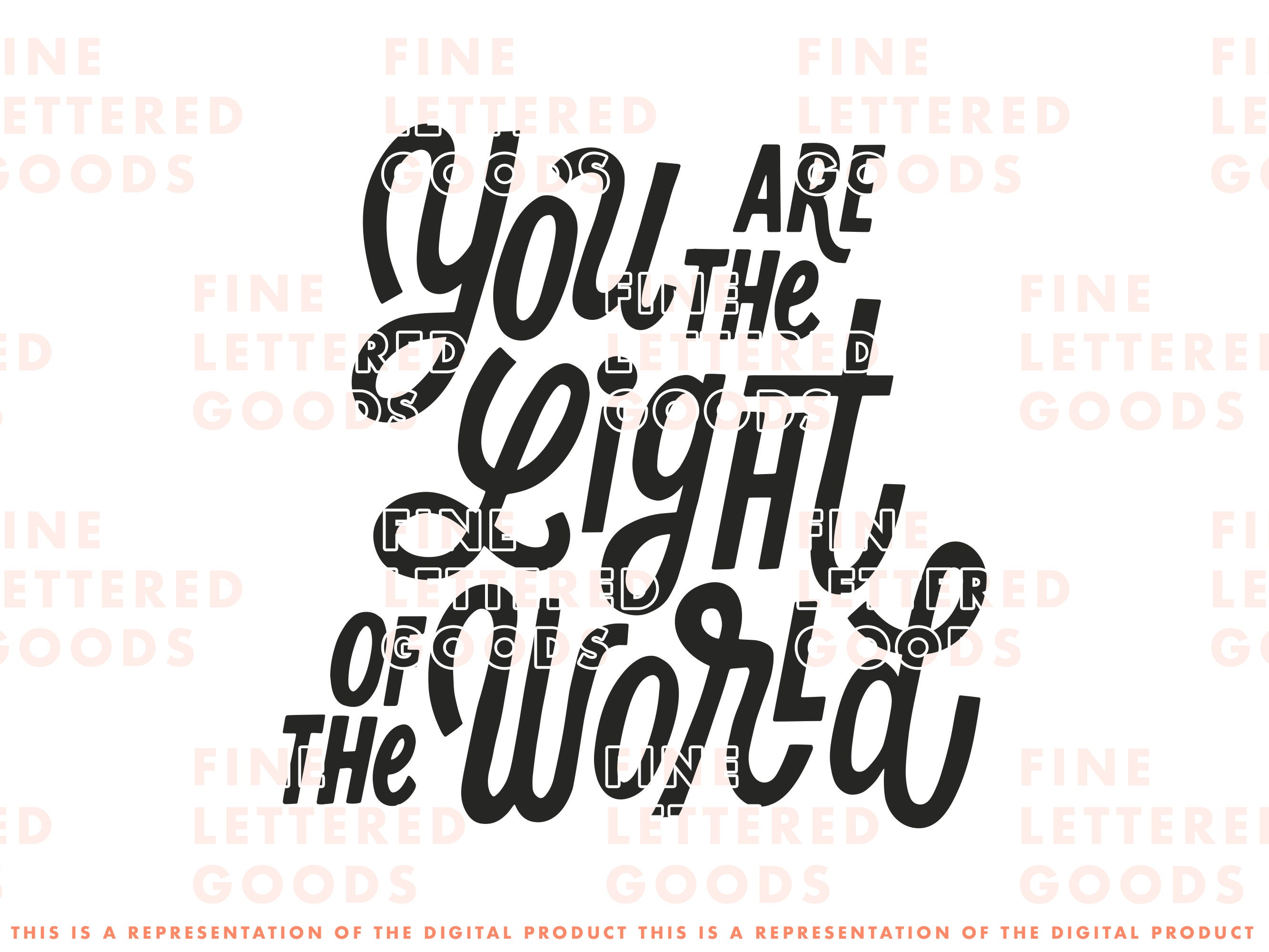 You Are the Light of the World - SVG Vector Cut File Christian Bible ...