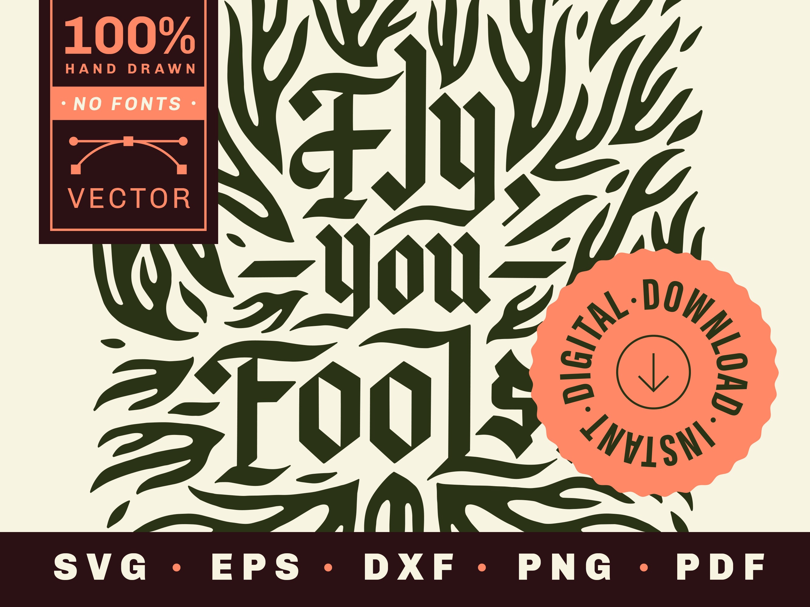 Fly You Fools - SVG Vector Cut File LOTR Lord of the Rings Fan Art ...