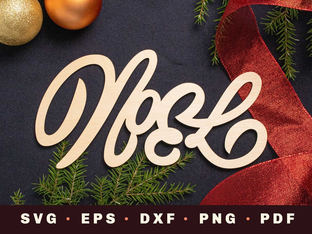Noel Cursive Christmas SVG Handlettering Vector Printable Cut File - Etsy