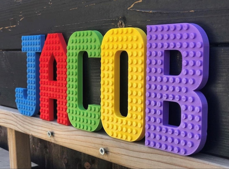 Personalised Custom Brick Wall Letters - Wall Bedroom Decor - Kids Room ...