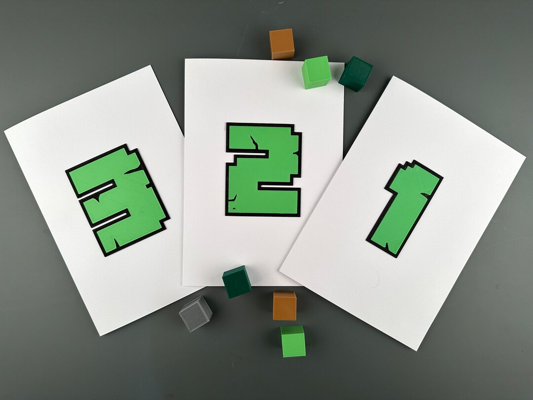 Personalised Birthday Card Block Mining Style - Birthday Decor - Party ...
