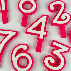 Pink Doll Style Birthday Cake Topper | Number for Birthday Cake ...