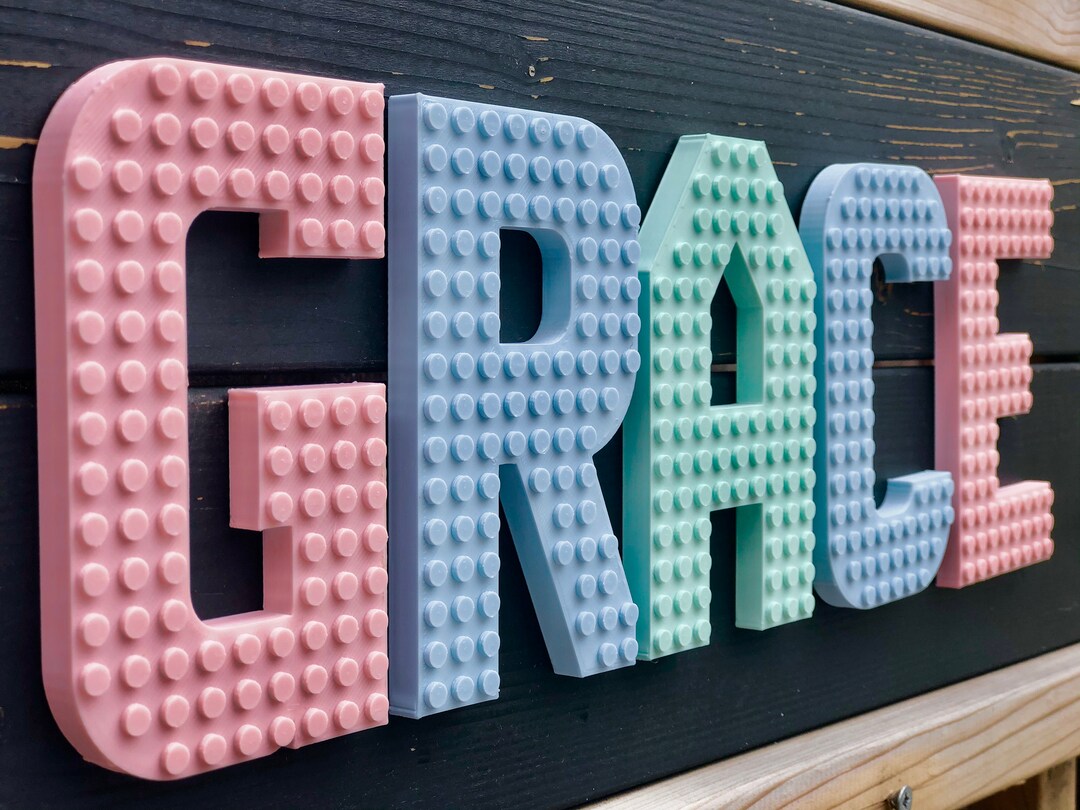 Personalised Custom Brick Wall Letters - Wall Bedroom Decor - Kids Room ...