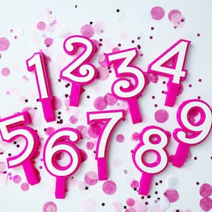 Pink Doll Style Birthday Cake Topper | Number for Birthday Cake ...