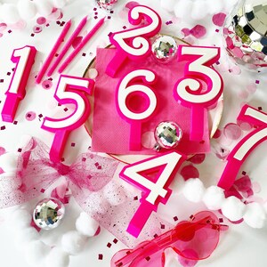 Pink Doll Style Birthday Cake Topper | Number for Birthday Cake ...