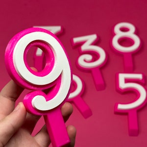 Pink Doll Style Birthday Cake Topper | Number for Birthday Cake ...