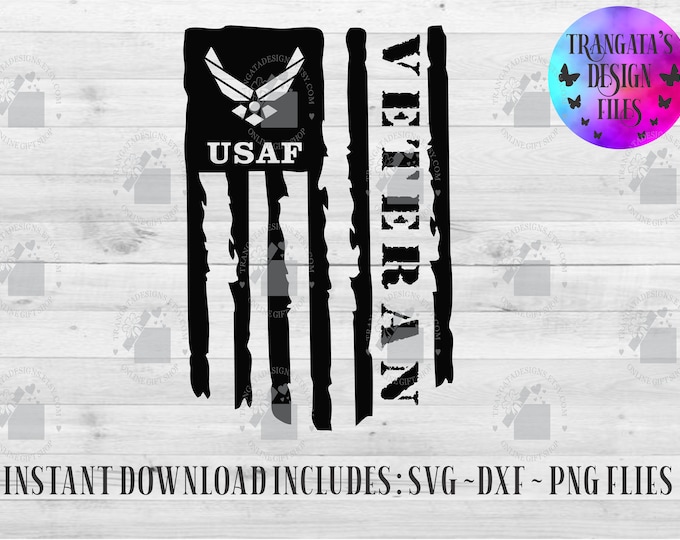 Air Force Veteran SVG, PNG, Ai and Jpeg, USAF Veteran File, Veteran ...