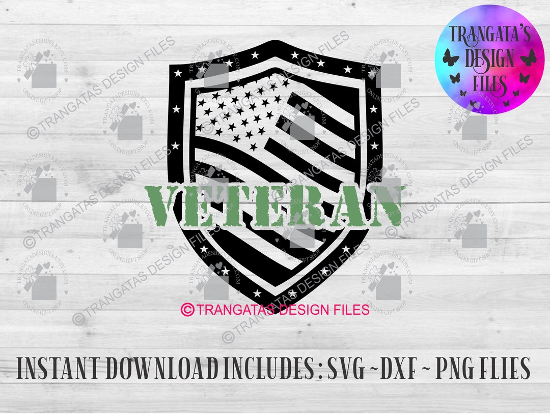 American Veteran Shield Instant Download, U.S Army SVG, U.S Military ...