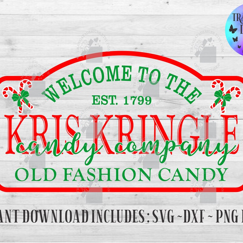 Kringle Candy Company Sign - Etsy