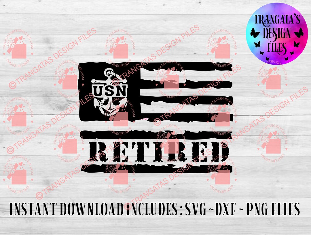US Navy Retired Flag (svg, Dxf, Png) (digital Download) - Etsy