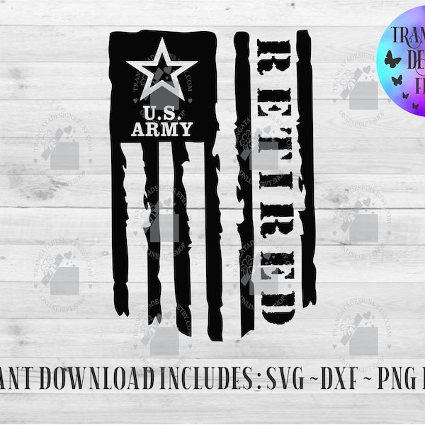 Us Army Retired Svg - Etsy