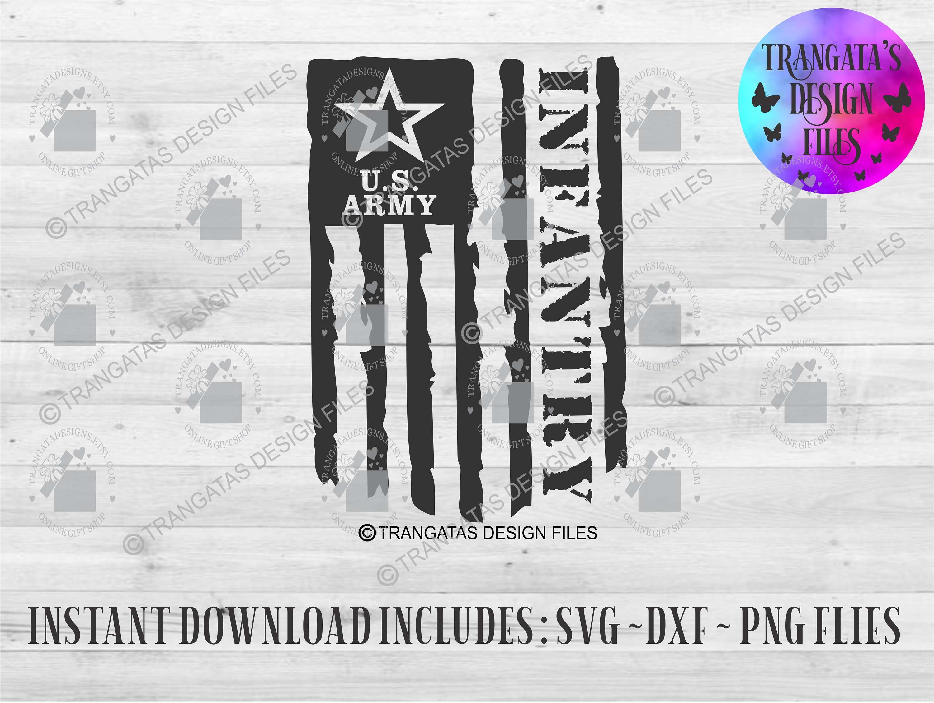U.S Army Infantry Flag Instant Download U.S Army SVG U.S | Etsy