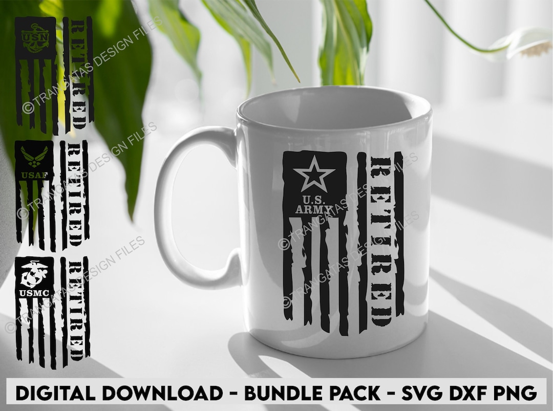 U.S. Military Retired Flag SVG Bundle (digital Download) - Etsy