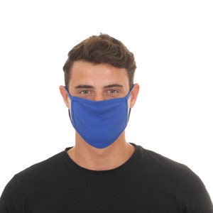 Royal Blue Face Mask Washable | Face Mask With Filter Pocket | Unisex ...