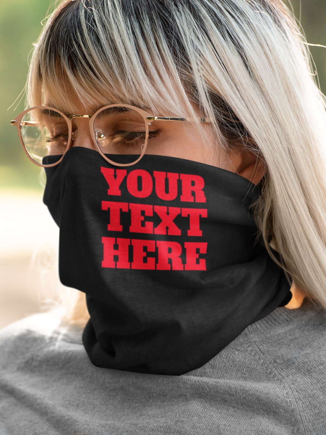 Personalized Cotton Neck Gaiter | Custom Face Mask - Etsy