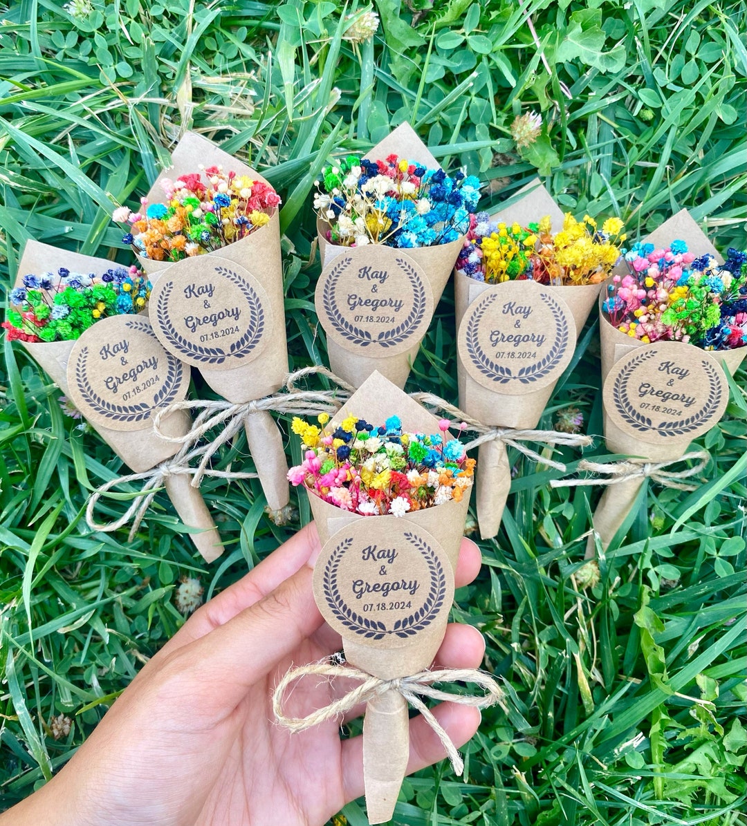 Mini Flower Bouquet Magnet Favors, Wedding Flower Bouquet Magnets ...